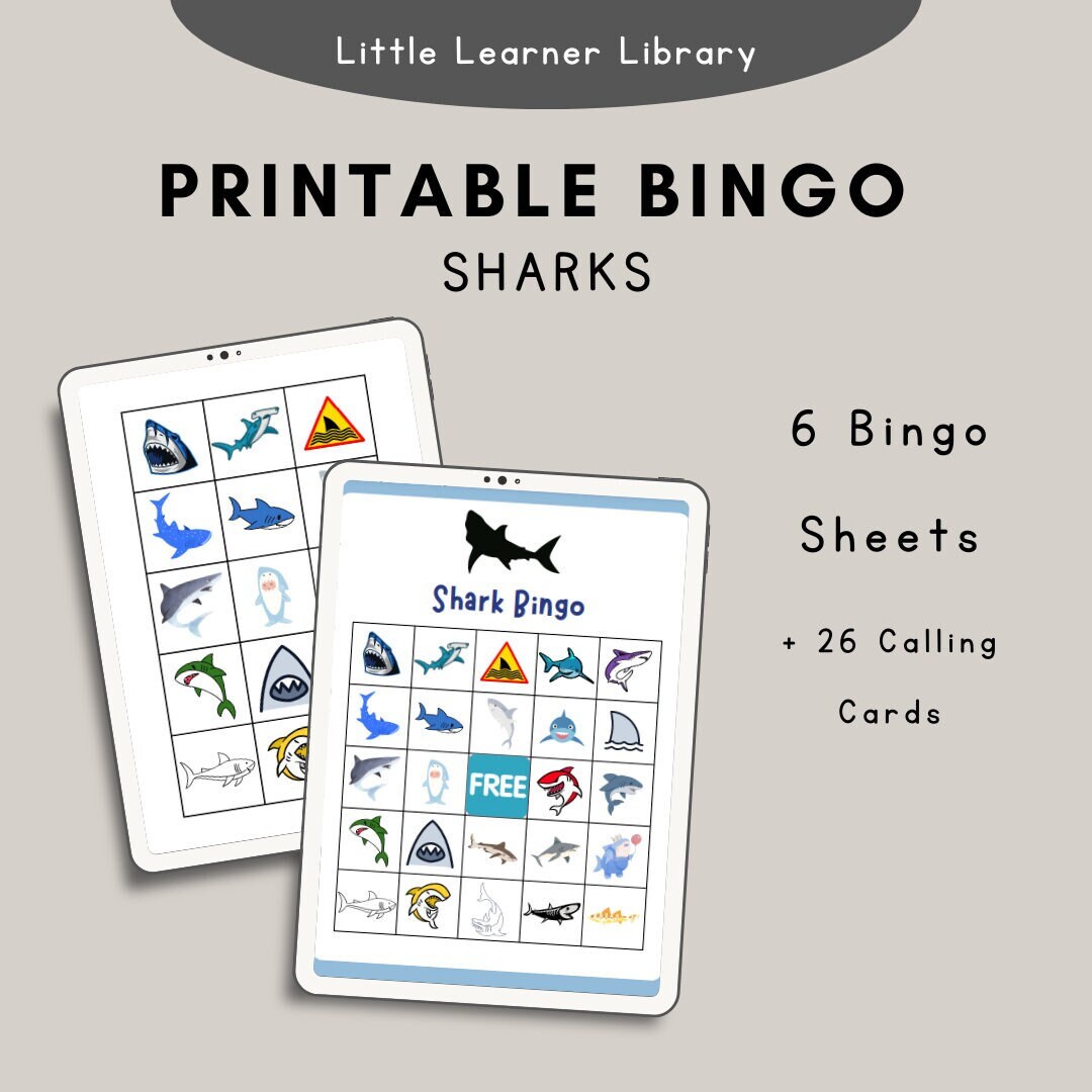 Printable Shark Bingo - Etsy