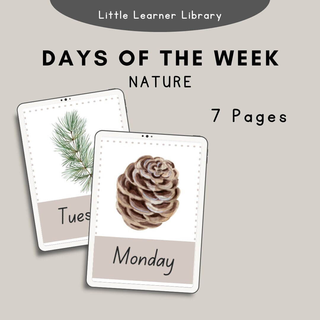 Days of the Week Posters - Nature - Etsy