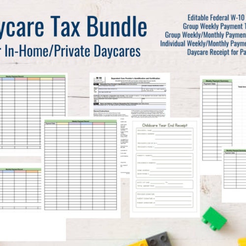 Daycare Financial tax Document Bundle - Etsy