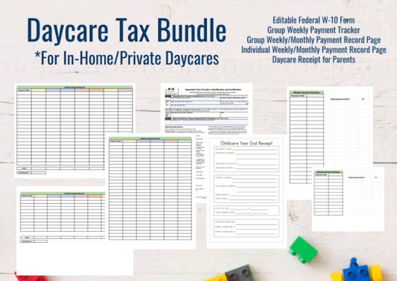 Daycare Financial tax Document Bundle - Etsy