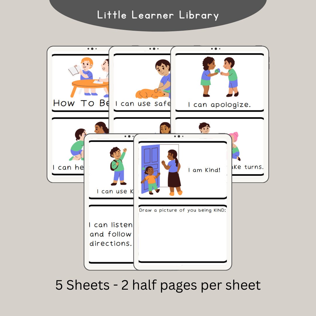 Kindness Easy Reader printable Book - Etsy