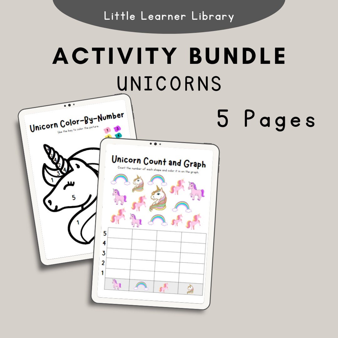 Unicorn Activity Bundle - Etsy