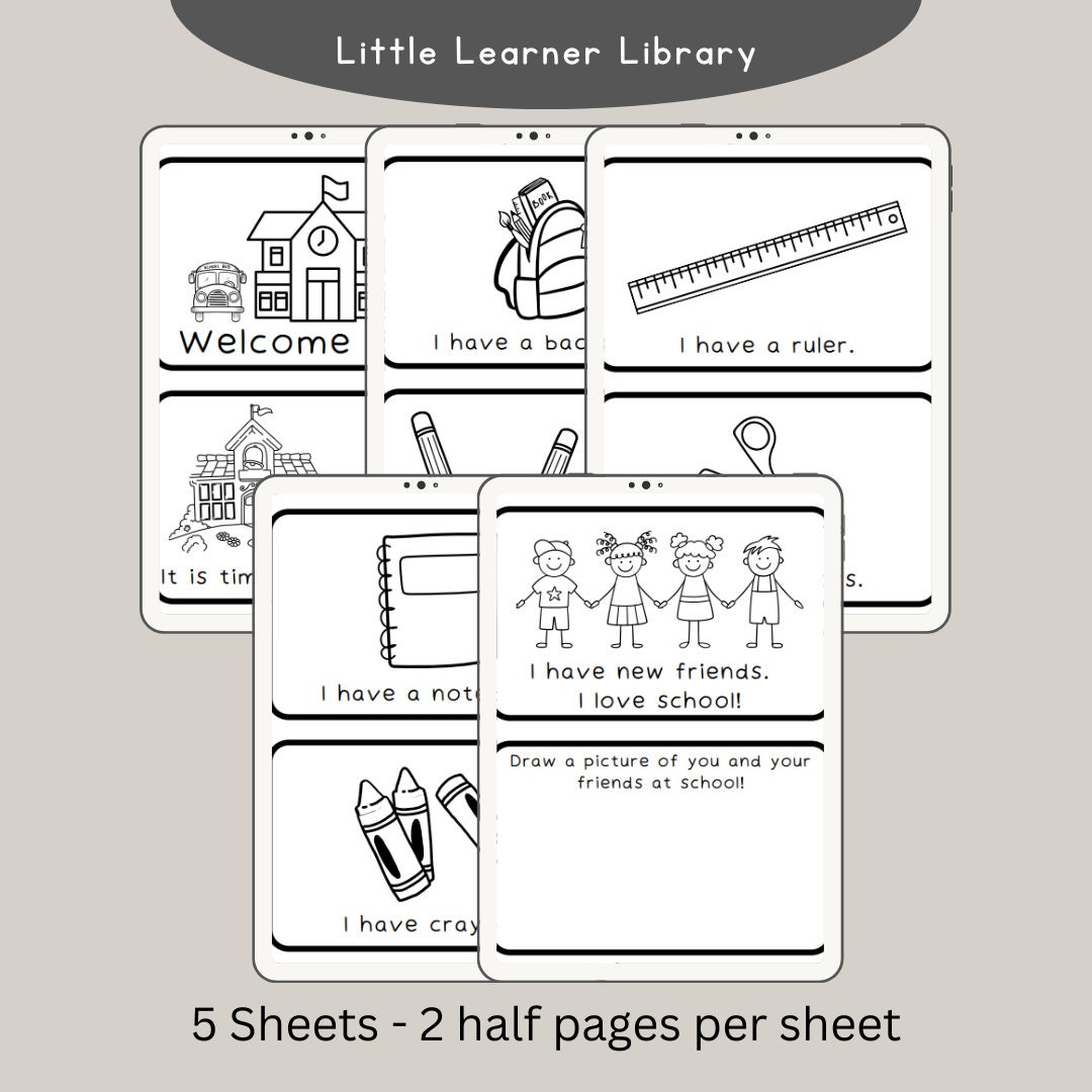 Welcome Back to School Easy Reader printable Book - Etsy