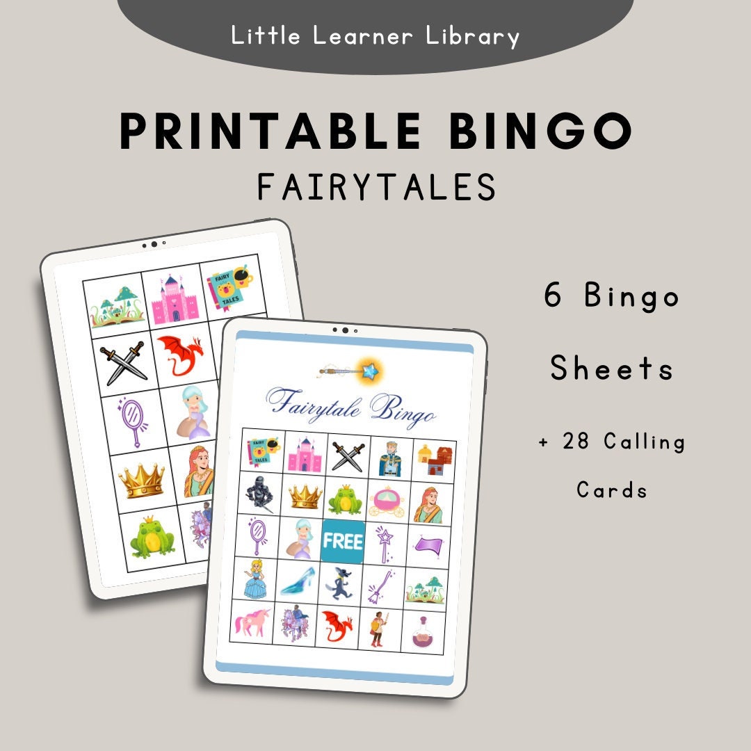 Printable Fairytale Bingo - Etsy