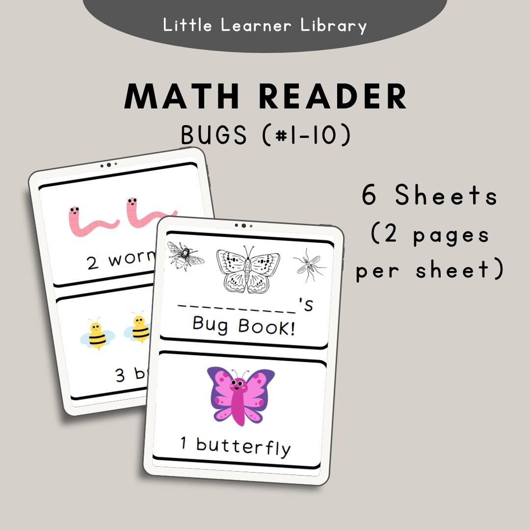Insect Counting Book (#'s1-10) - Etsy