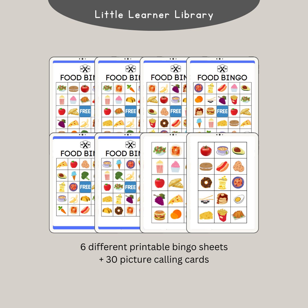 Printable Restaurant/food Bingo - Etsy