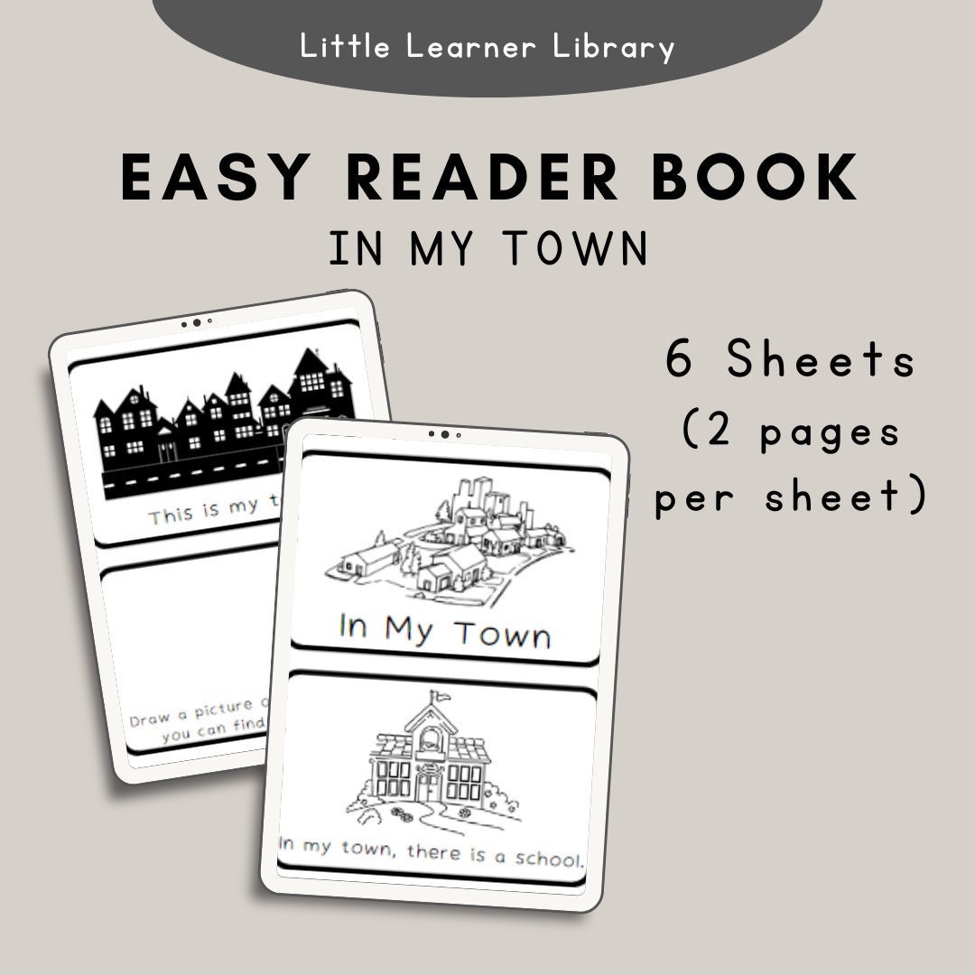In My Town Easy Reader (printable Book) - Etsy