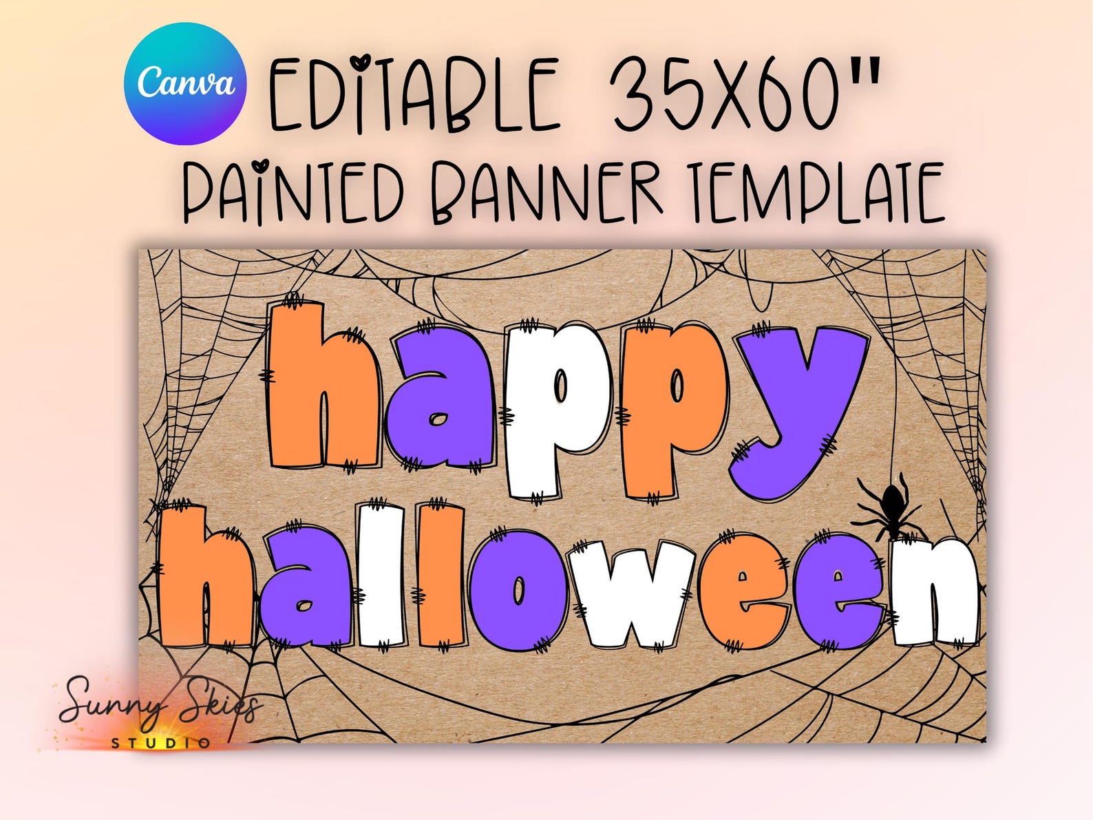 Editable Halloween Banner Template | Party Decor (digital Download - Etsy