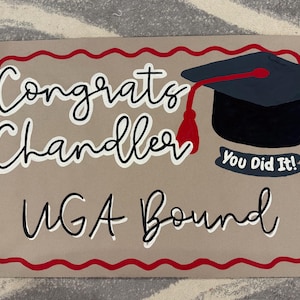 Hand Painted Graduation Party Banner, Custom Sign (35x54) - Etsy