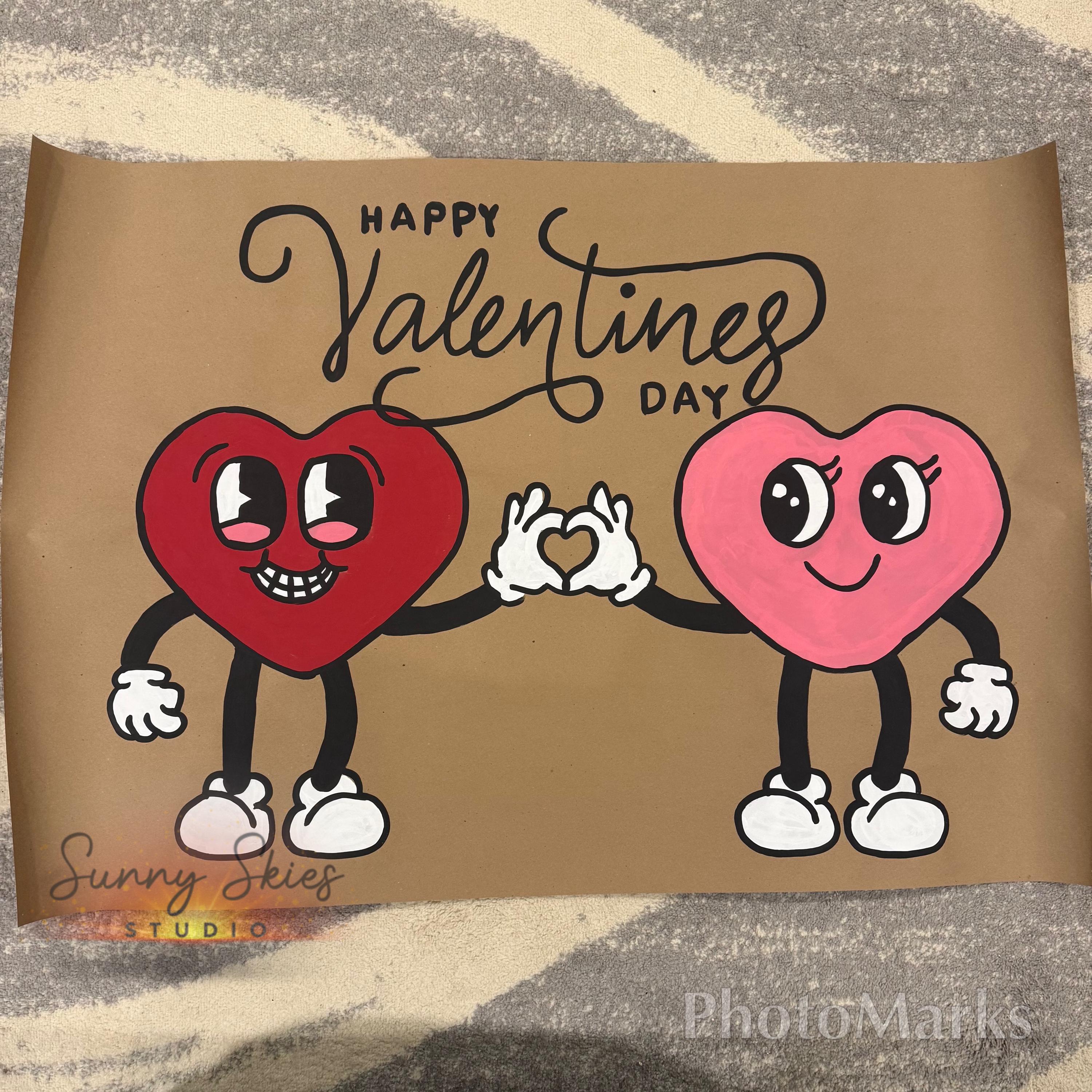Valentines Day Banner, Classroom Sign, Retro Valentine, Cute Decoration ...