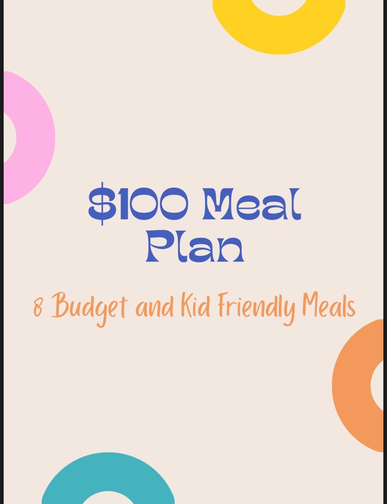 Walmart Meal Planner Budget and Kid Friendly Recipes - Etsy
