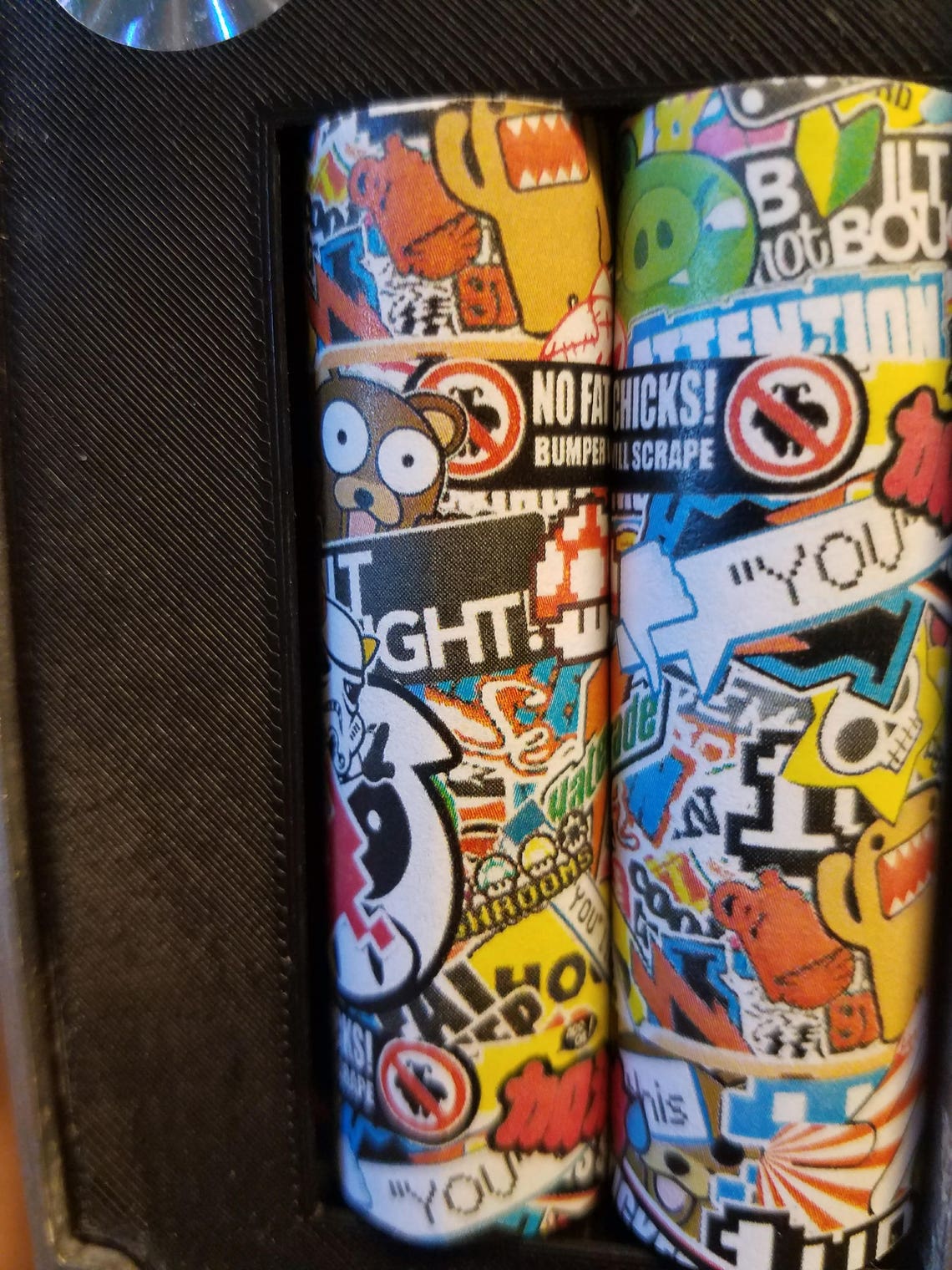 One Pair of 18650 Custom Battery Wraps JDM Sticker Bomb | Etsy