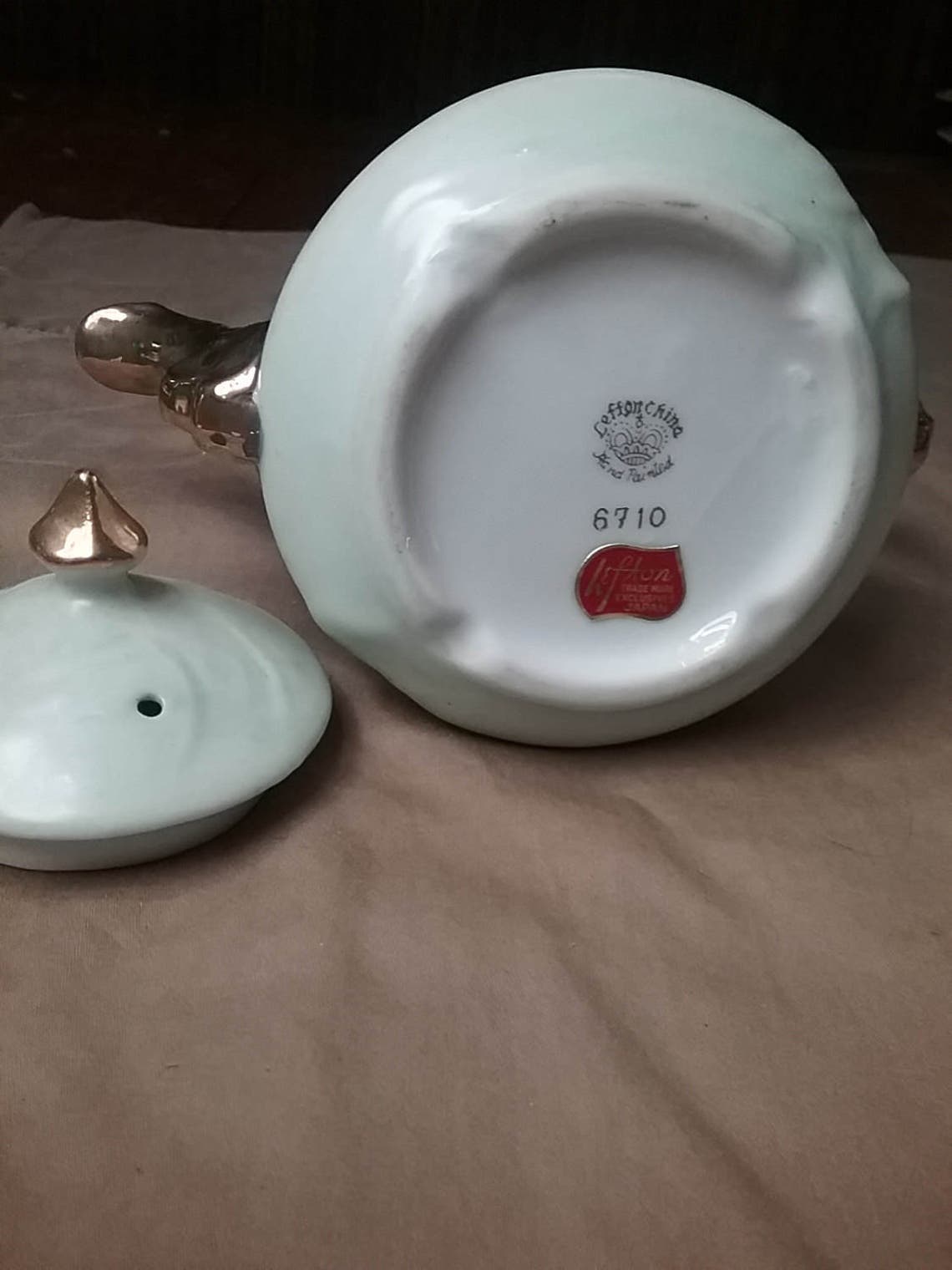 Lefton China Hand Painted One Serving Teapot - Etsy