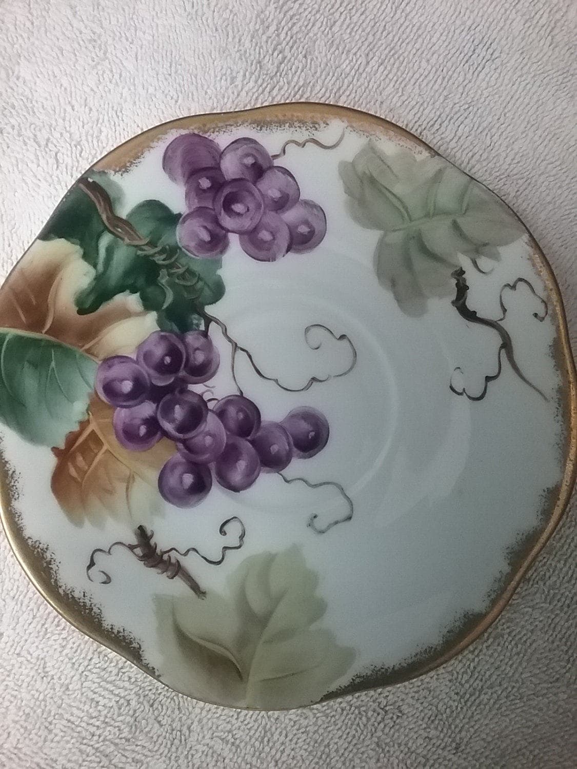 Lefton China Hand Painted Made in Japan Saucer With Grapes - Etsy