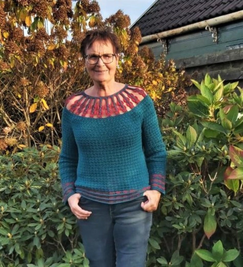 Power Flower Sweater Crochet Pattern - Etsy