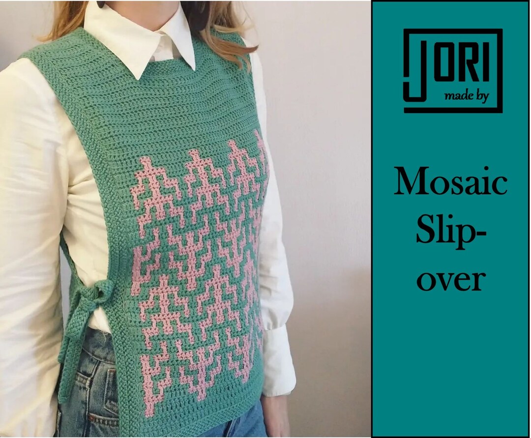 Mosaic Slipover Crochet Pattern - Etsy