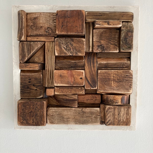 Reclaimed Wood Wall Art - Etsy UK