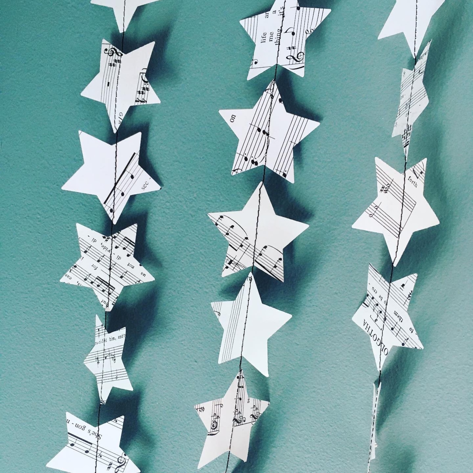 Paper Garlands Made From Vintage Sheet Music - Etsy UK