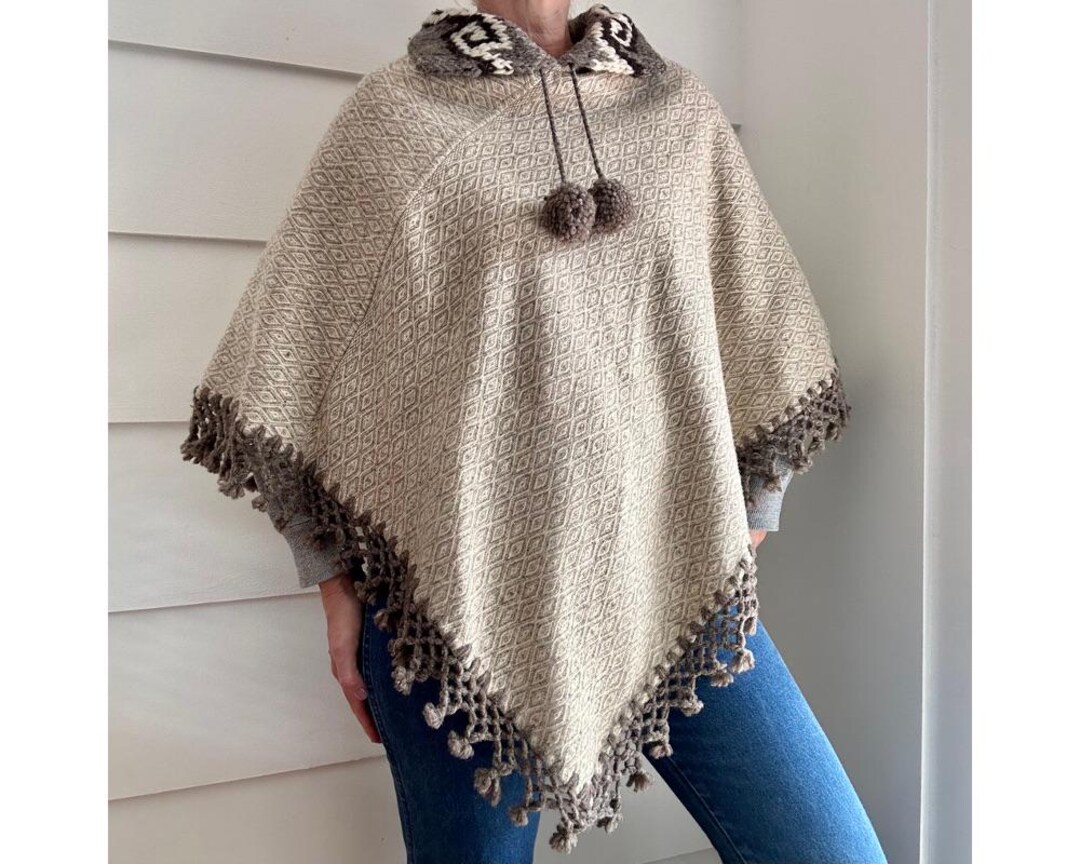 Vintage Wool Poncho | 70s Poncho | Vintage Fringe Poncho | Boho Poncho ...
