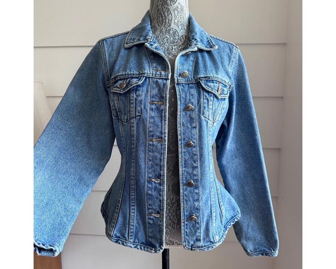 Vintage Faconnable Denim Jacket Vintage Denim Jacket Fitted Denim ...