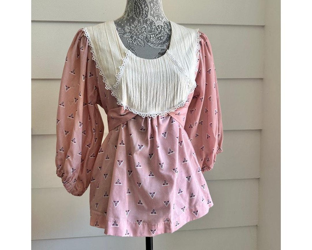 70s Blouse Vintage Blouse Prairie Style Blouse Vintage Boho Blouse ...