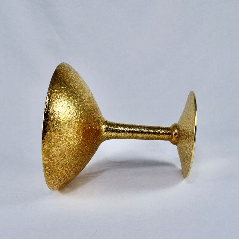 Mid Century West Virginia Glass Compote, Golden Brocade - Etsy