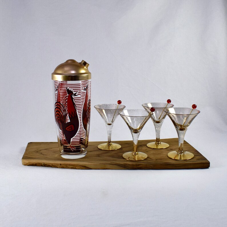 Mid Century Dyball Rooster Cocktail Shaker - Etsy