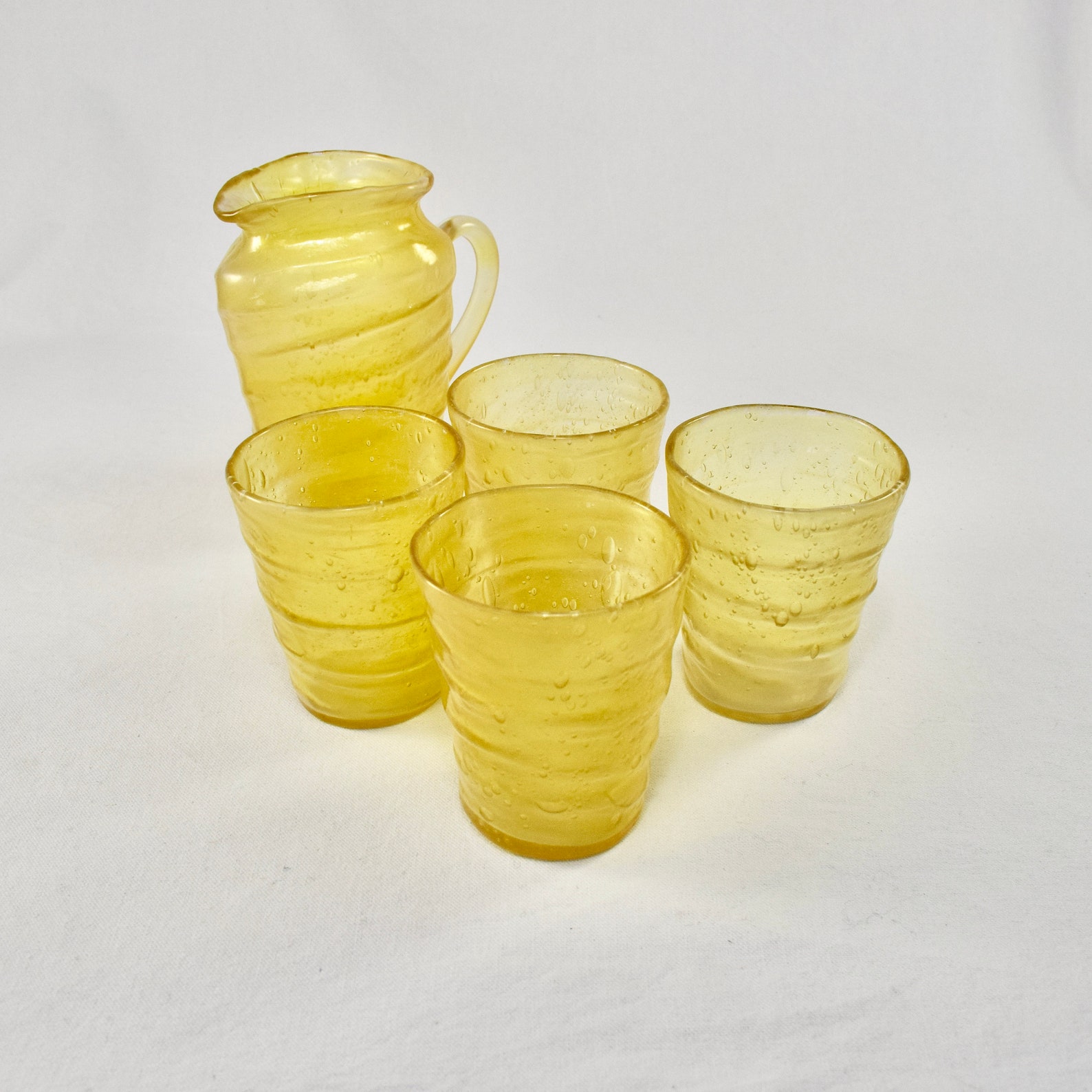 Consolidated Glass Catalonian Lemonade Set in Honey - Etsy