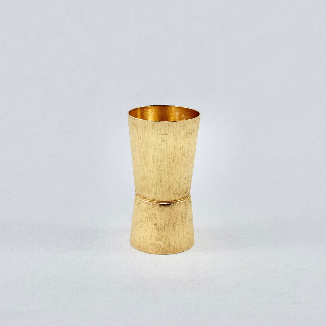 Napier Double Jigger in Brushed Gold - Etsy
