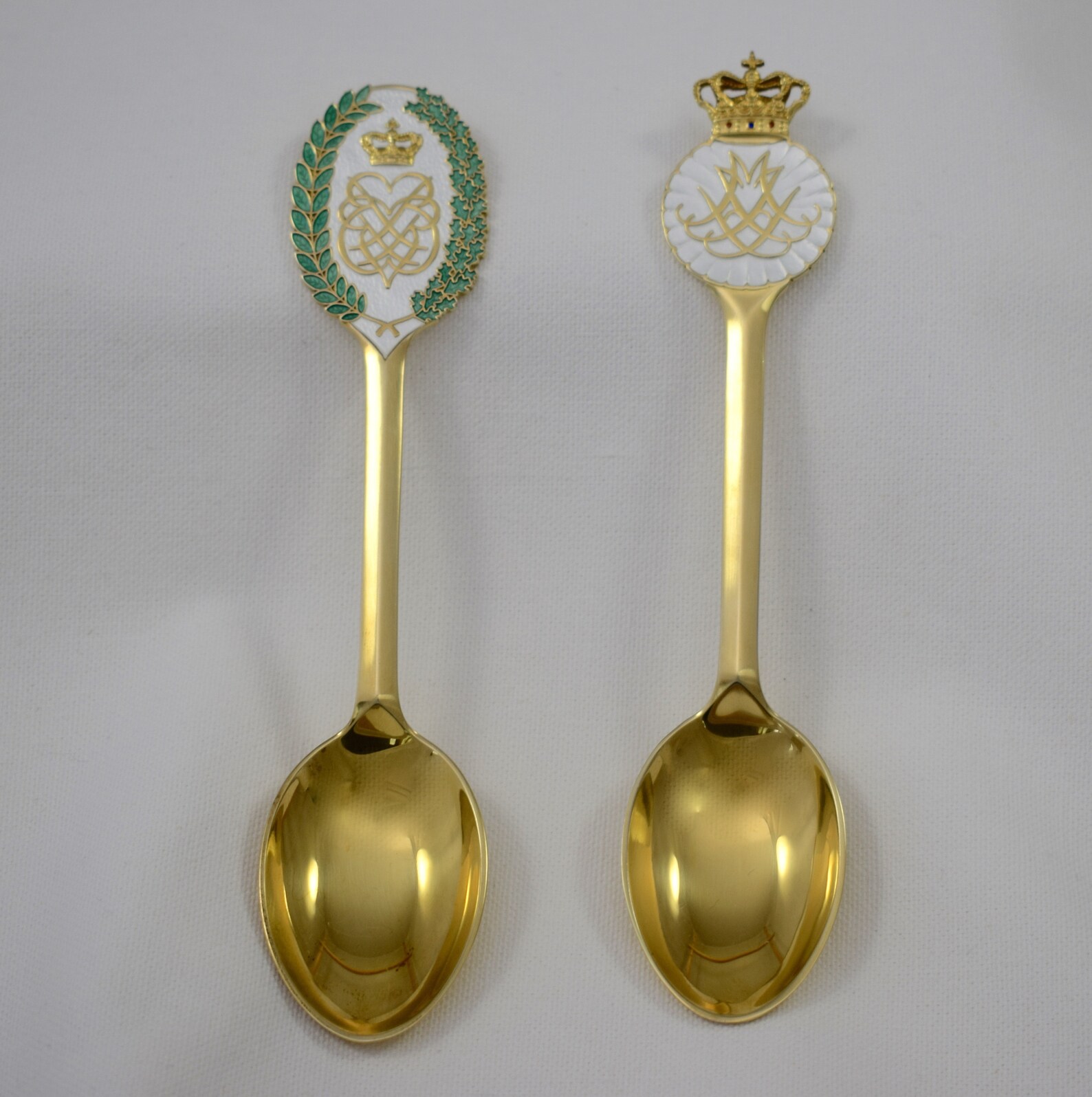 Danish Silverware A. Michelsen Commemorative Enamel Gold Wash - Etsy