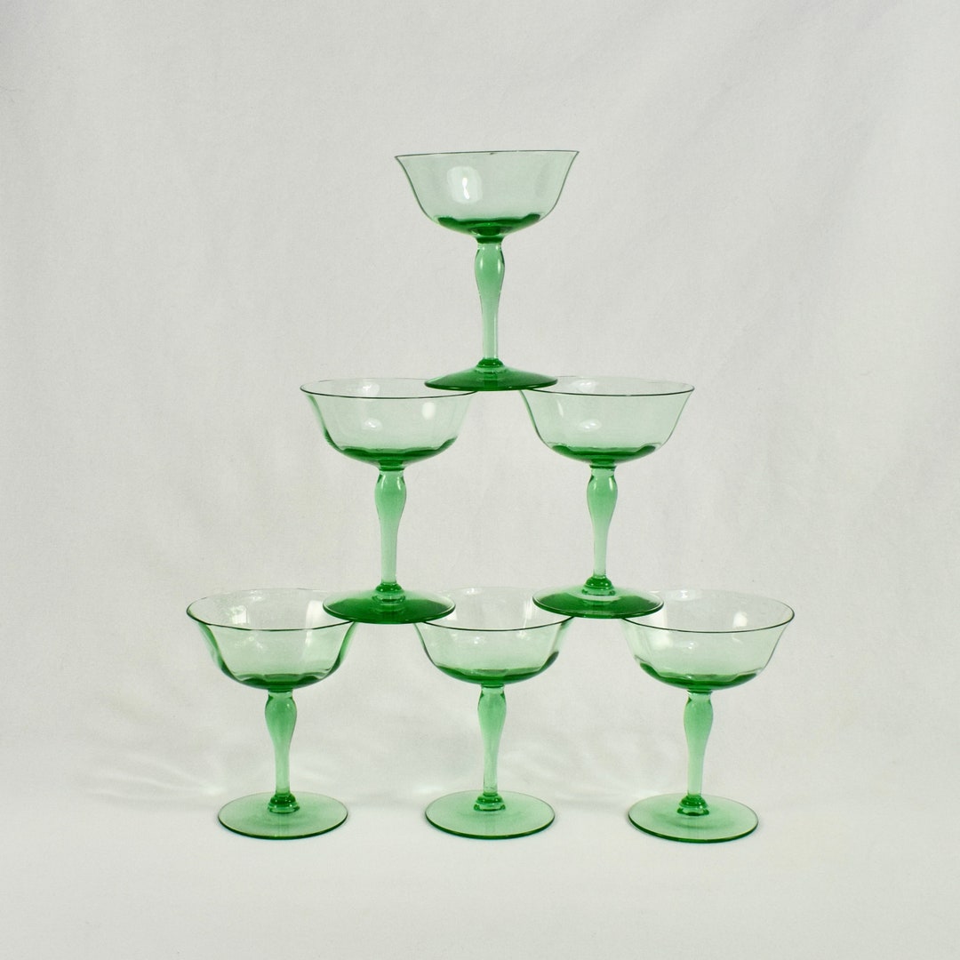 Prohibition Coupe Glasses, Set of Six - Etsy