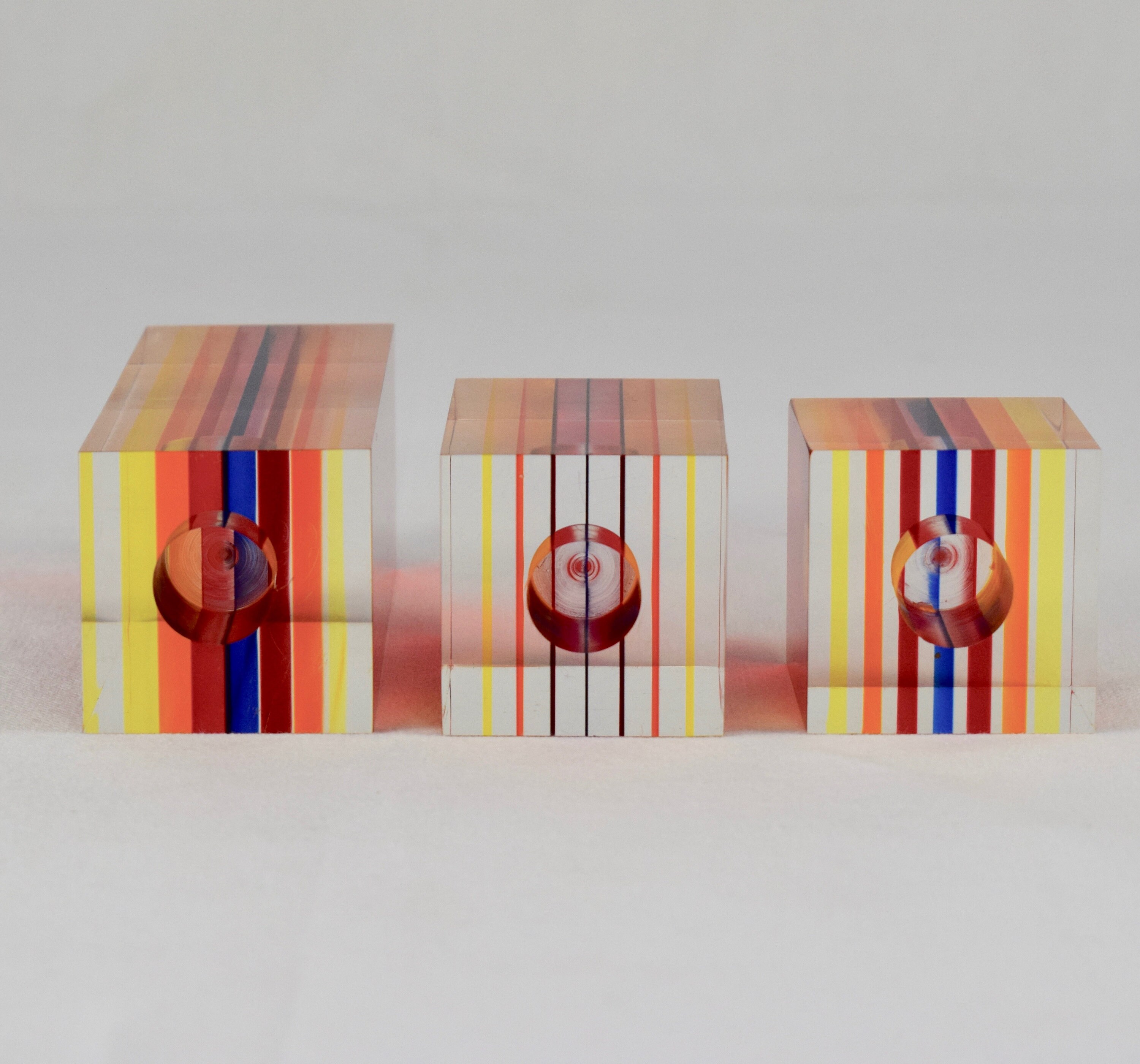 Richard Soong Optical Graduated Lucite Candle Holders - Etsy