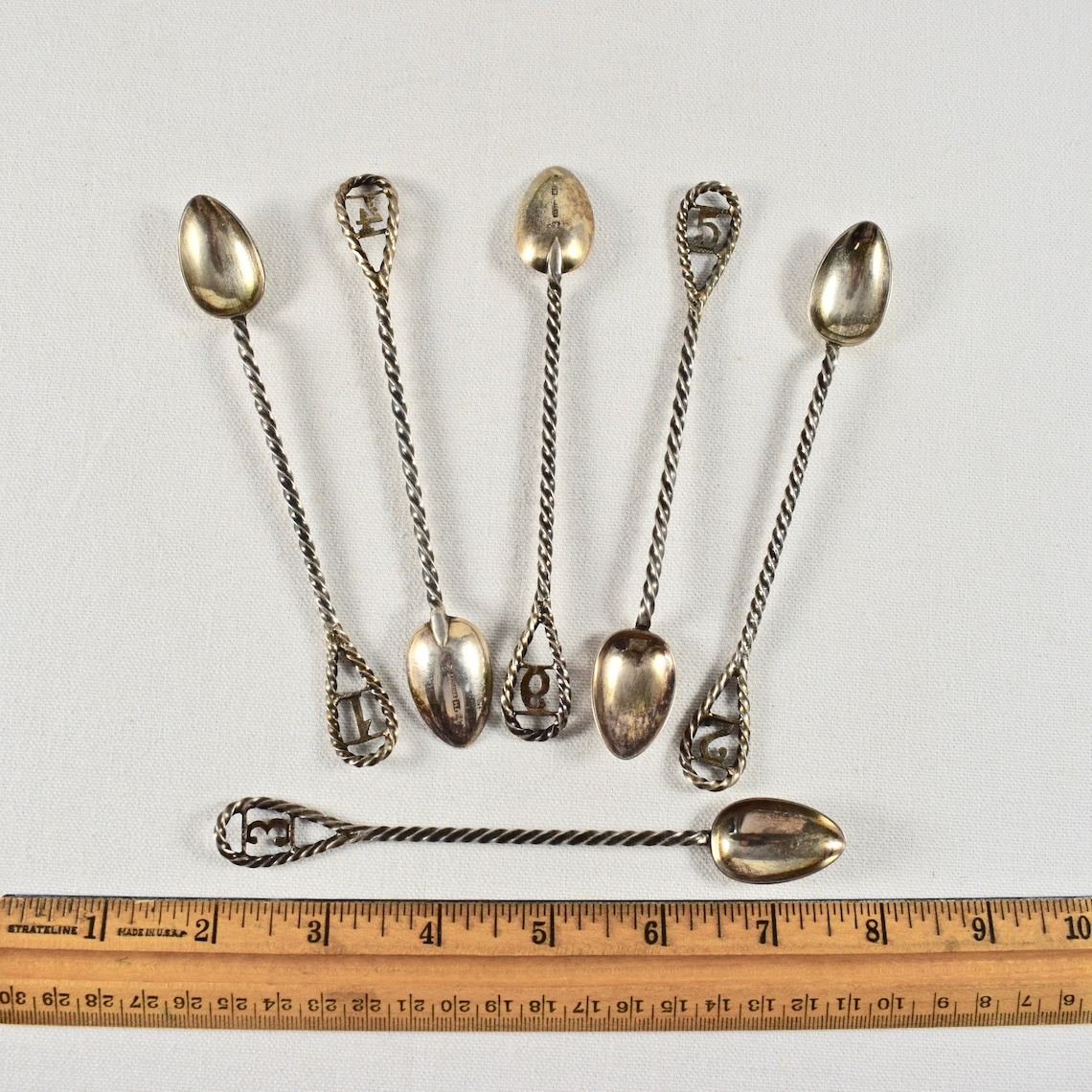 Set of Silverplate Barley Twist Spoons Set of Six - Etsy