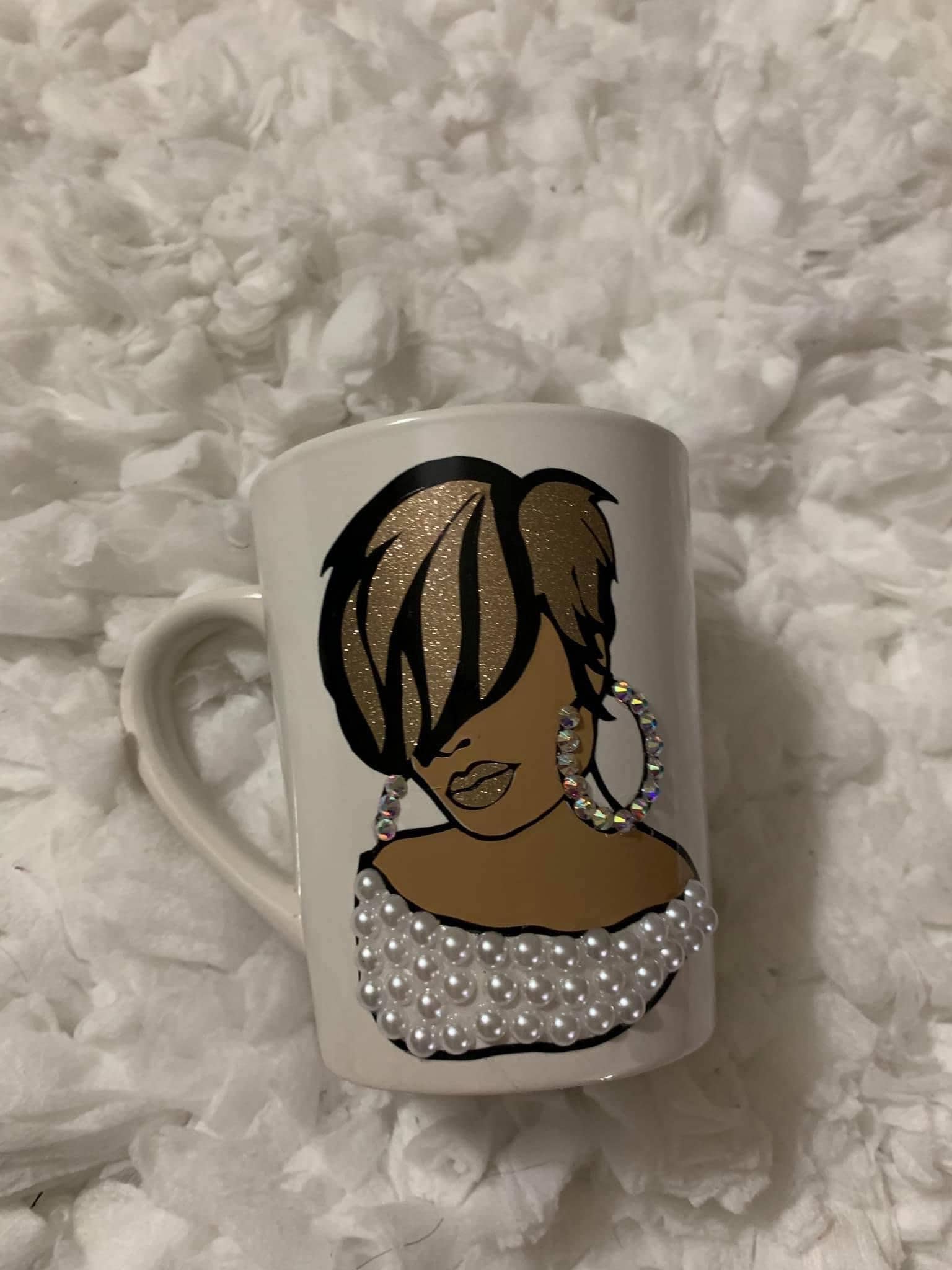 Black Girl Pearl Mug - Etsy