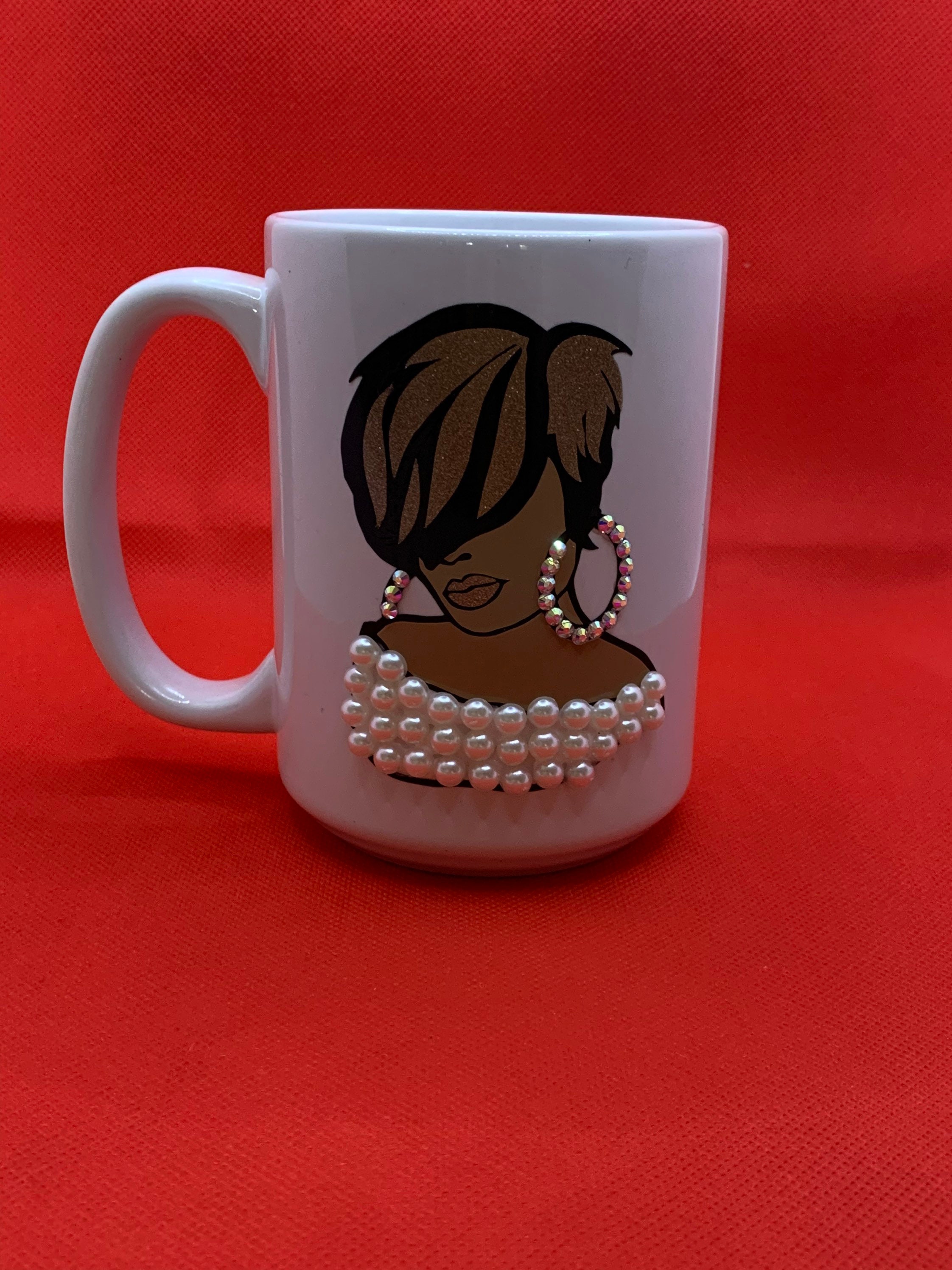 Black Girl Pearl Mug - Etsy