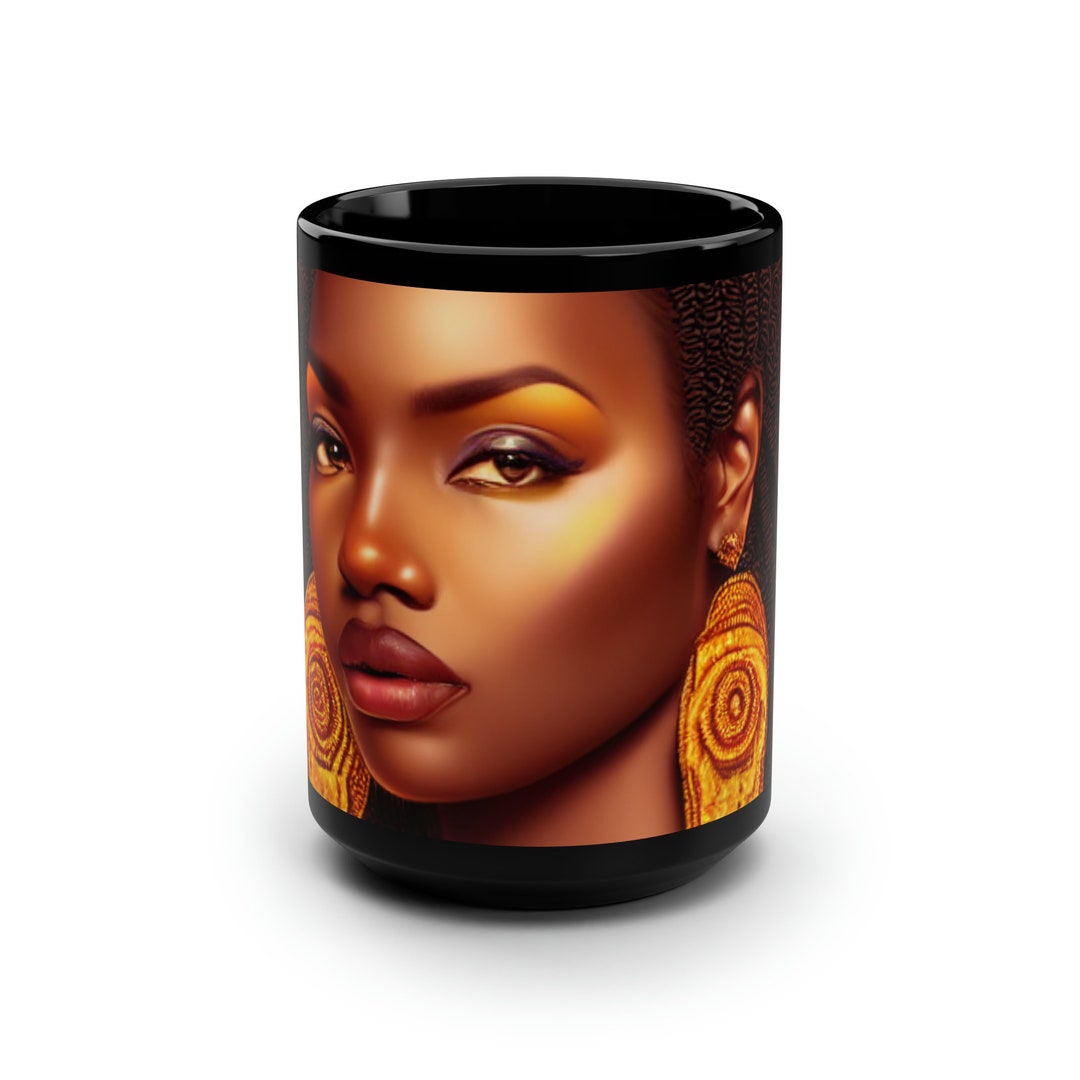 Black Queen Mug; Black Girl Magic Mug; Distinguish Black Woman Mug ...