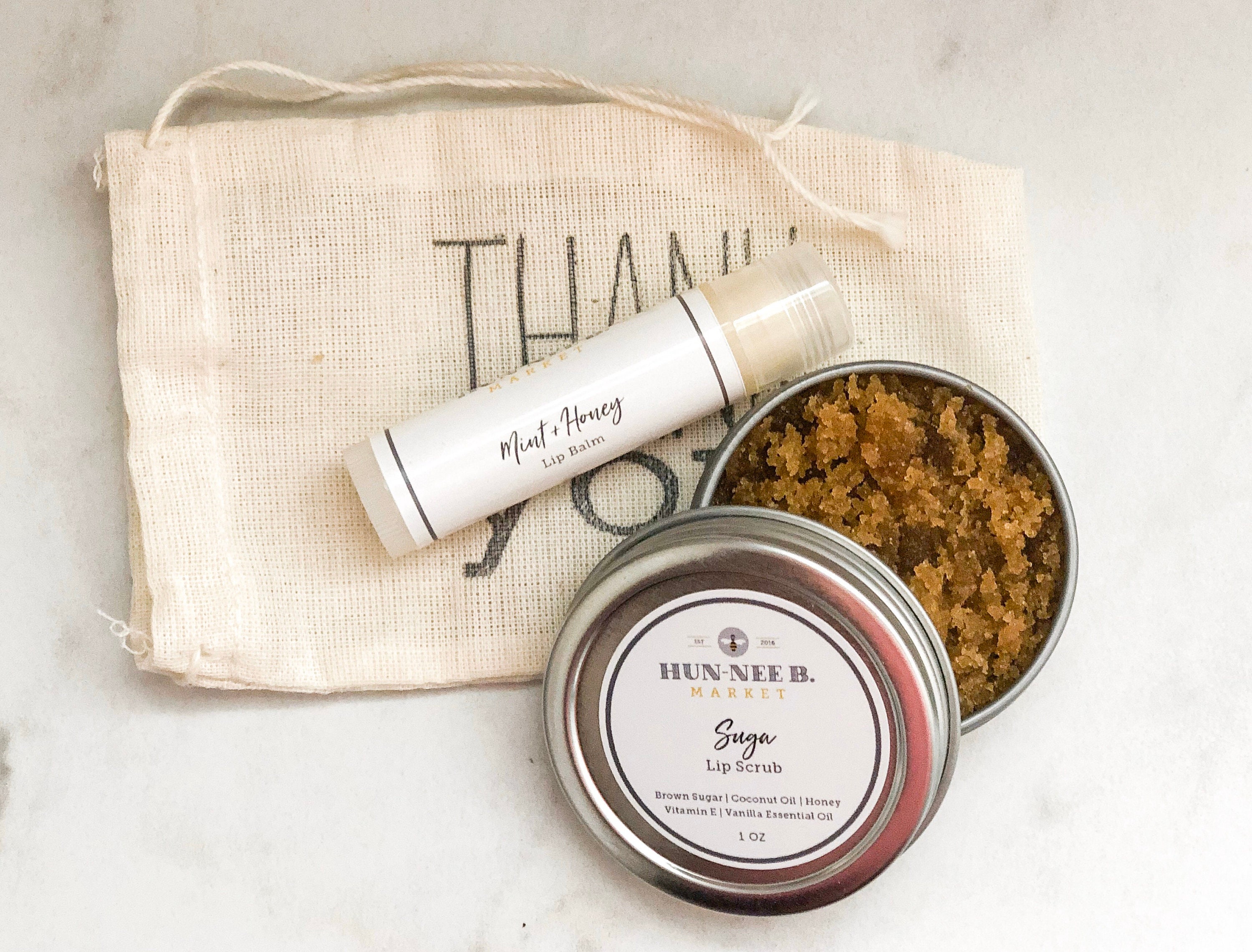 Lippie Gift Set // Mint Honey Lip Balm // Suga Scrub - Etsy
