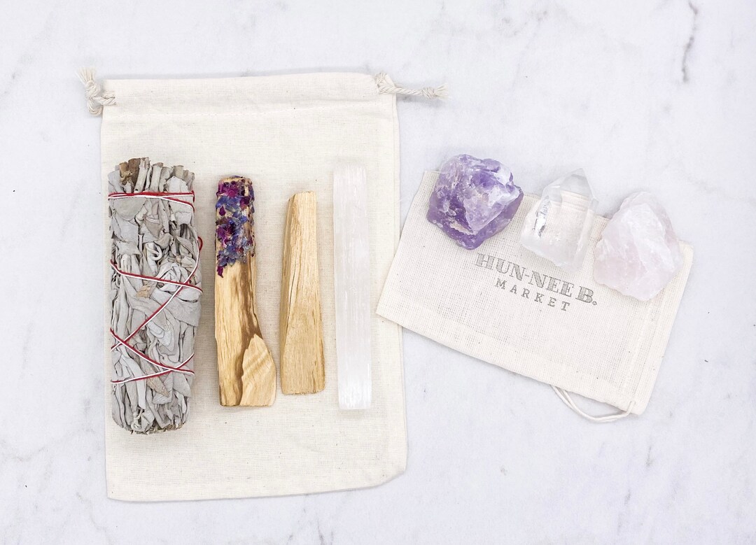 Spiritual Cleansing Kit // Smudge Stick // Palo Santo // Crystals ...