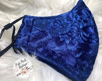 Royal Blue Mask | Etsy