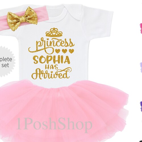 Baby Girl Clothes the Princess Has Arrived Coming Home Outfit - Etsy