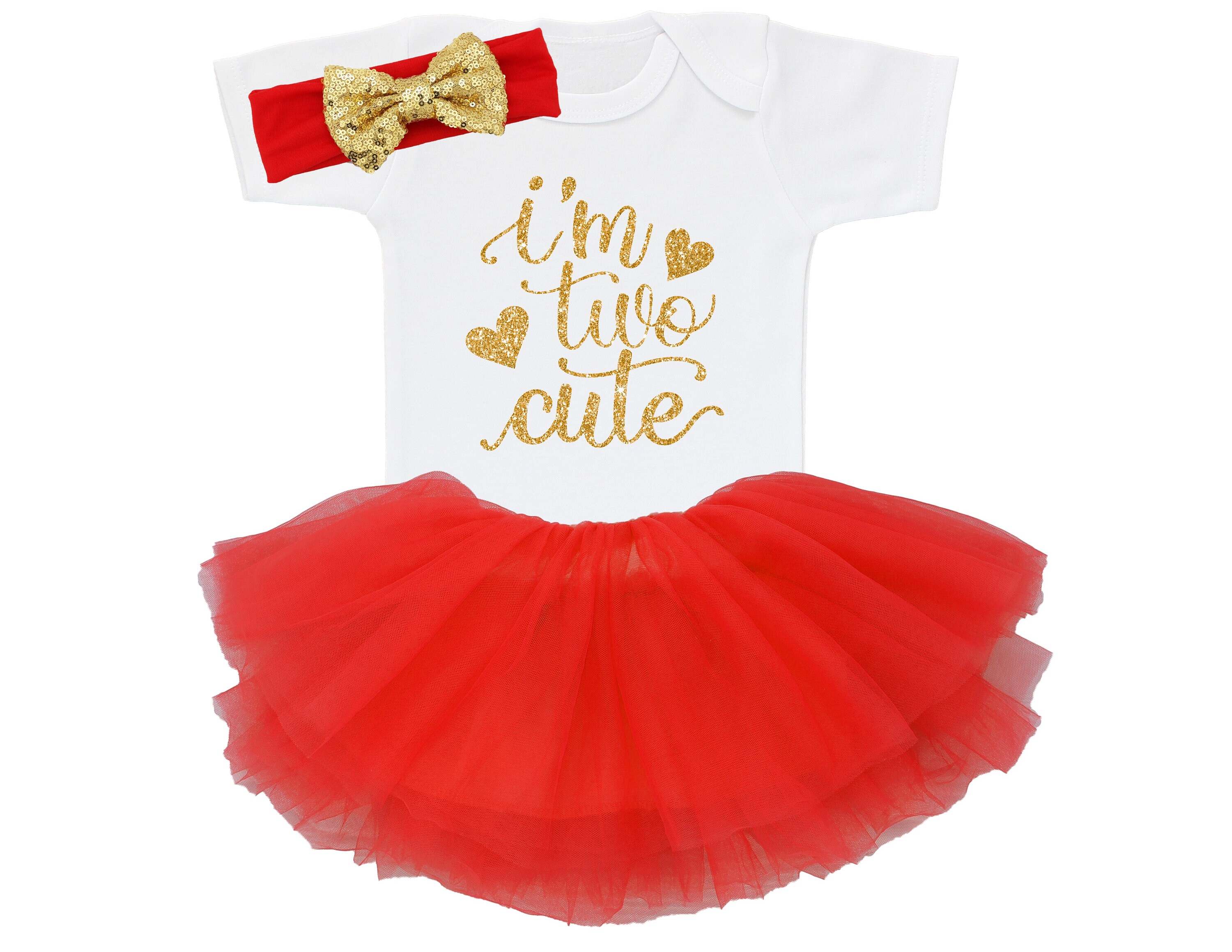I'm Two Cute 2nd Birthday Girl Outfit 2nd Birthday | Etsy