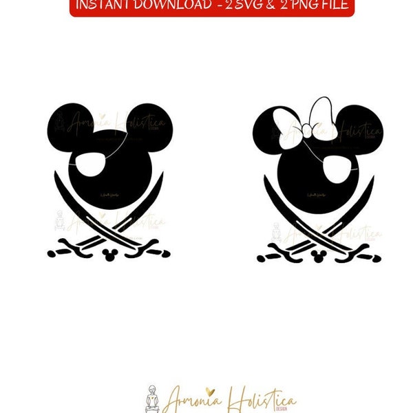Mickey Pirate Svg - Etsy