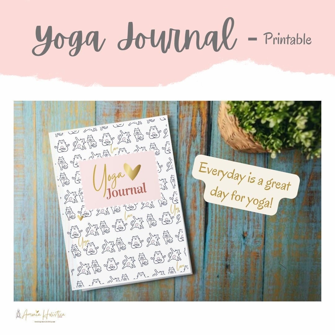 Yoga Journal Printable, Wellness Planner, Daily Yoga, Planner Printable ...