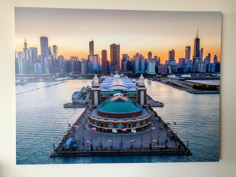 Beautiful Sunset Over the Chicago Skyline Photography - Etsy