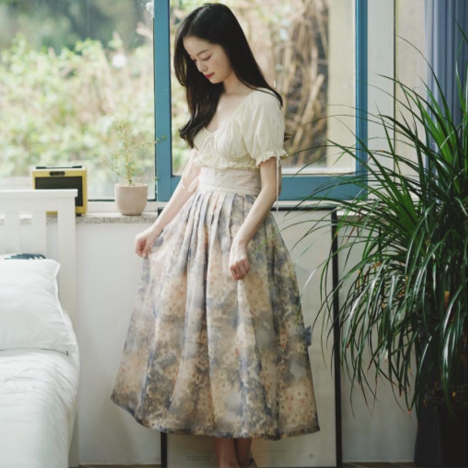Hanbok Korean Traditional Patterned Skirt Autumn - Etsy