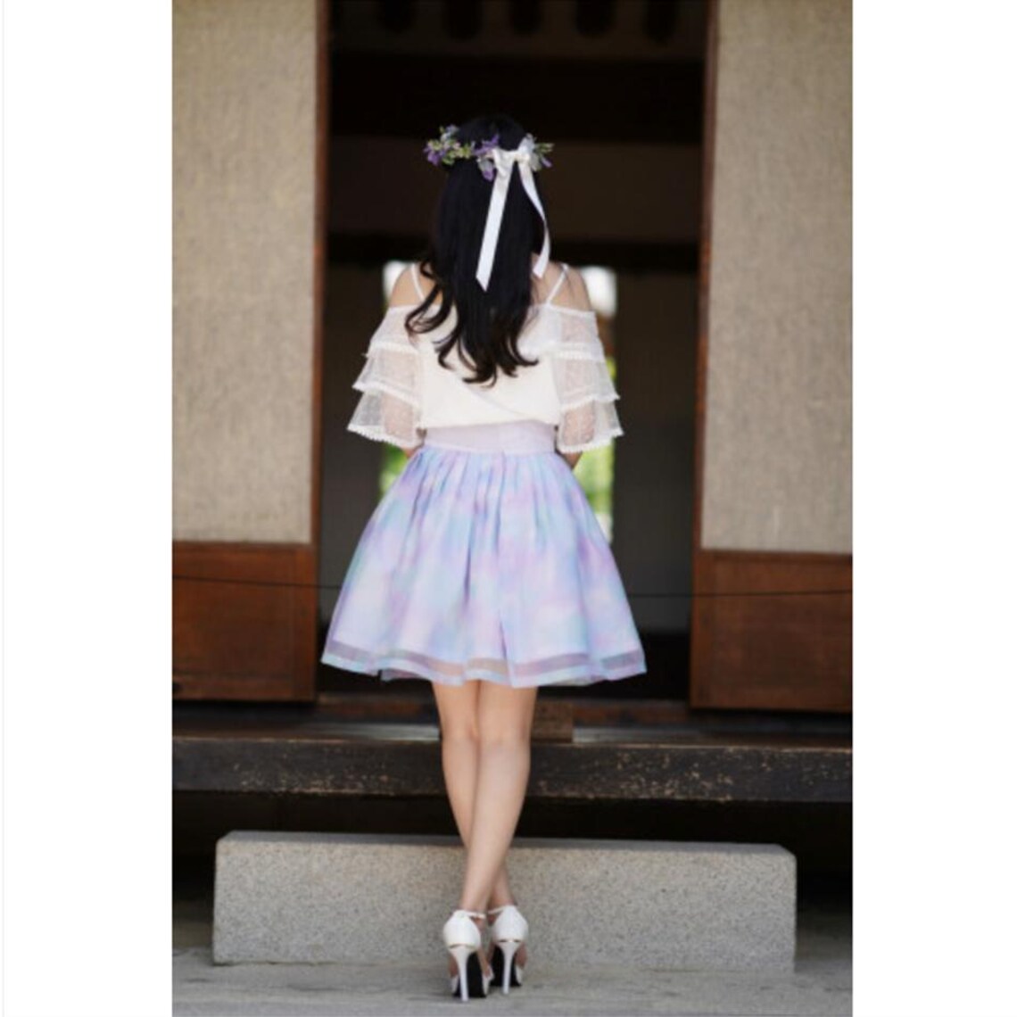 Hanbok Korean Traditional Mini Skirt Purple - Etsy