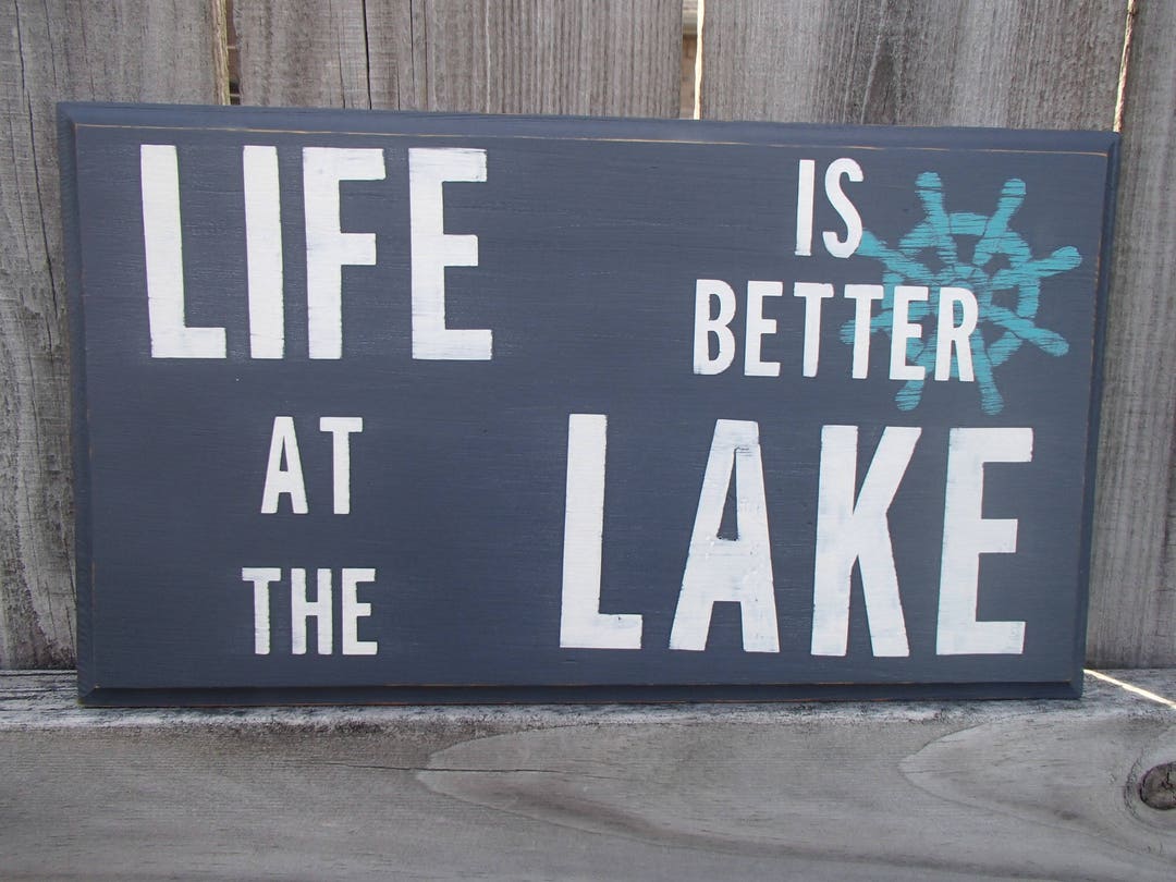 Lake Sign, Wood Lake Sign, Wooden Sign, Wall Decoration, Lake House ...