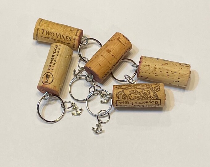 Wine Cork Keychain, Floating Keychain, Lake Keychain, Party Gift, Party ...