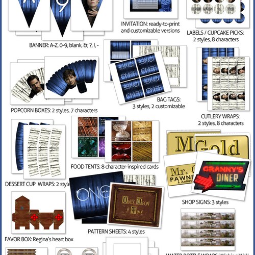 OUAT Once Upon a Time Party Printables DIGITAL - Etsy