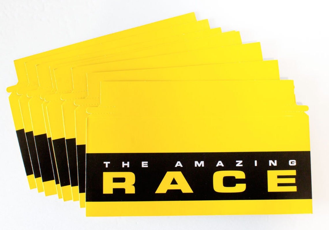 Amazing Race Yellow Tear-strip Envelopes Set of 10 - Etsy